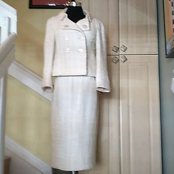 Zara | Jackets & Coats | Zara Cream Jacket Skirt Set | Poshmark